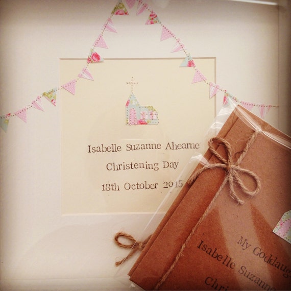 Personalised Christening Card Handmade Christening Card for
