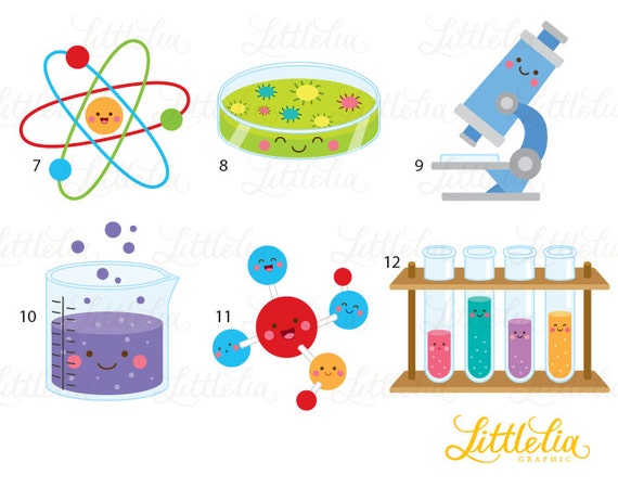Science kawaii clipart Scientist clipart by LittleLiaGraphic