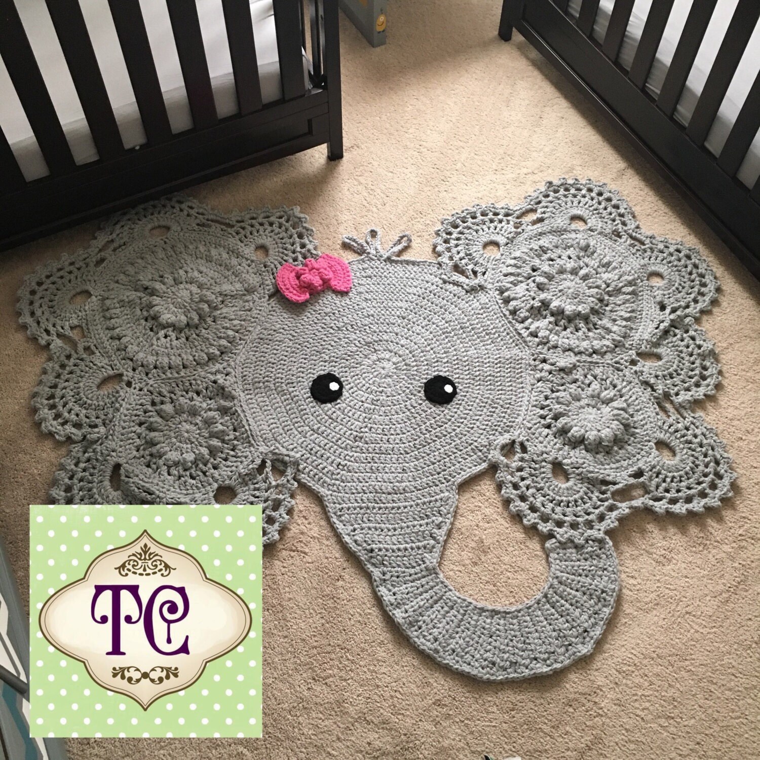 Crochet Elephant Rug Made to order
