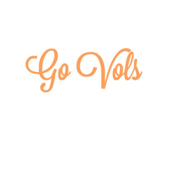 University of Tennessee Go Vols decal for car