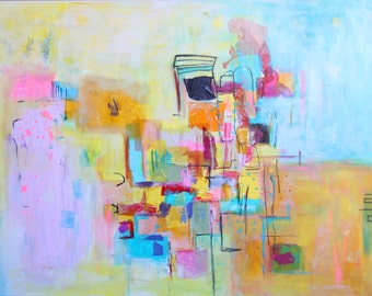 Pastel abstract art | Etsy