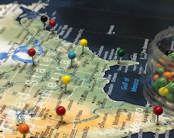 Gold Map Push Pins Map Push Pins for your favorite by Artalytics