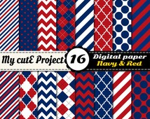 Unique navy and red chevron related items | Etsy