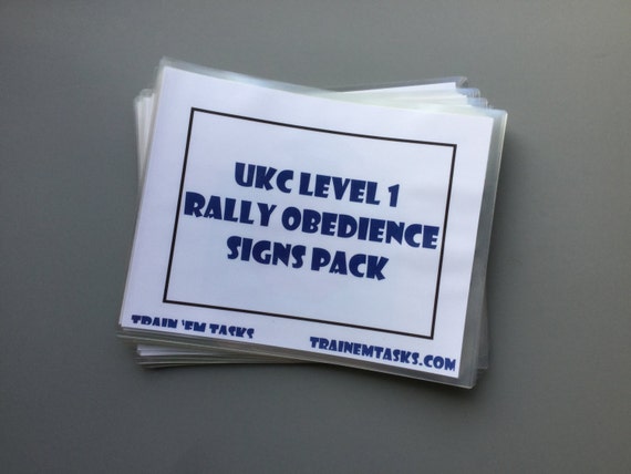 Full Size UKC Rally URO Level1 Signs