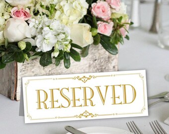Reserved table tent | Etsy
