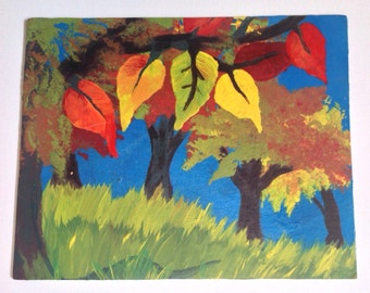 Crayon and Watercolor Resist Landscape Upstate by CorneroftheRoom