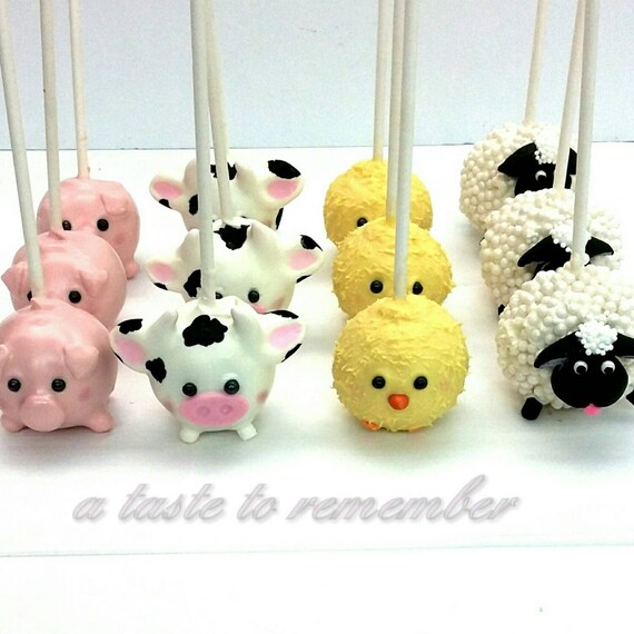 12 Farm Animal Cake Pops