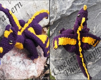 Dragon pattern Triplet Dragon Crochet Pattern