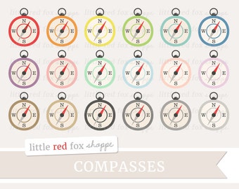 Suitcase Clipart Travel Clip Art Vintage by LittleRedFoxShoppe