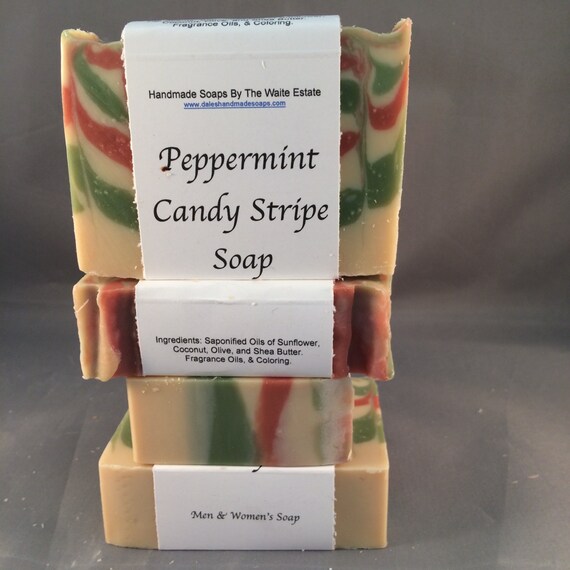 Peppermint Candy Stripe Soap