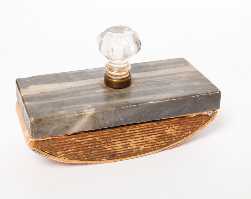 Antique old Desk Ink Blotter, wood and gemstone (Art.CI906) – Haute Juice