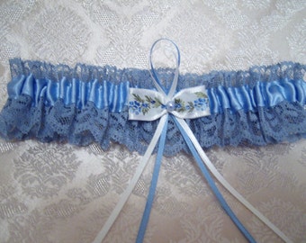 Blue wedding garter | Etsy