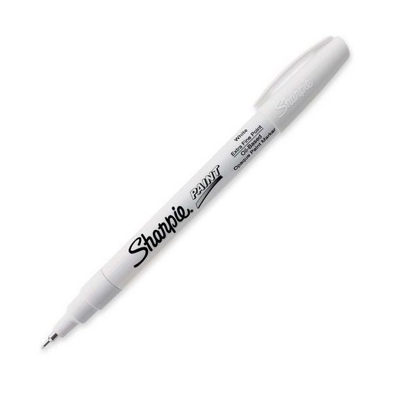 Sharpie Paint White Marker Extra Fine Point Oil Based.