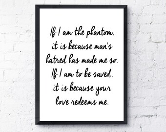 Phantom opera quotes | Etsy