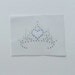 Princess Heart Tiara Appliqué Crystal Tiara Rhinestone Iron