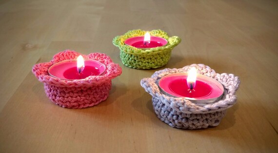 FLOWER candle holder CROCHET PATTERN