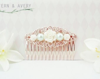 Mint green hair comb | Etsy