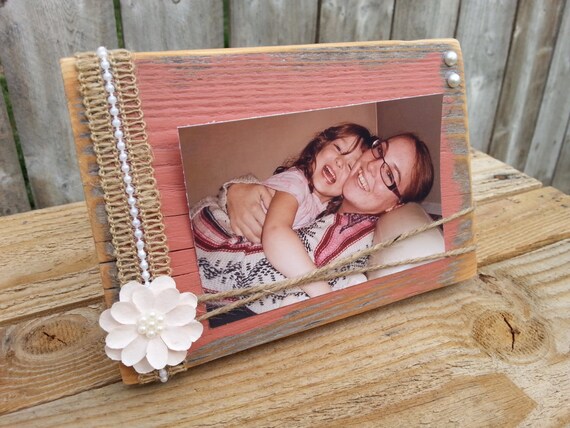 Rustic 4x6 wood frame Shabby chic frame by Backtothewoodshop