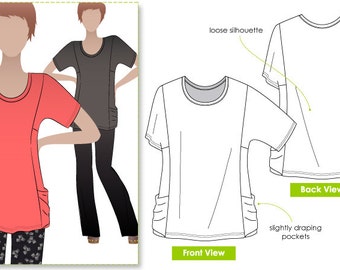 Women's Sewing Pattern Mavis Knit Tunic Sizes 16 18 by StyleArc