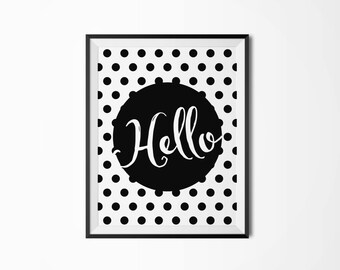 Hello sign | Etsy