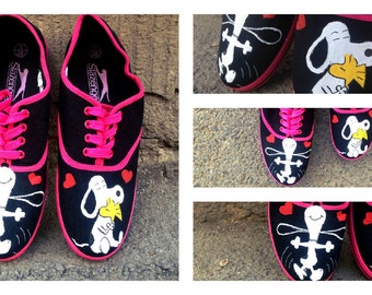 Snoopy sneakers | Etsy