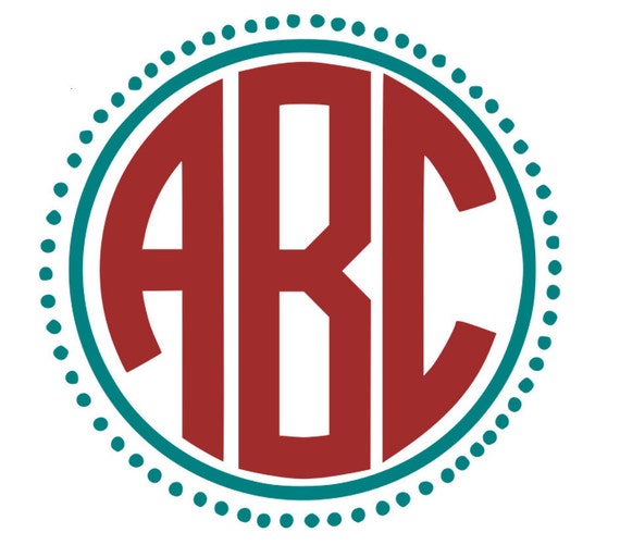 Free Circle Monogram Font Download For Cricut | semashow.com