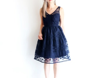 Midnight blue lace | Etsy