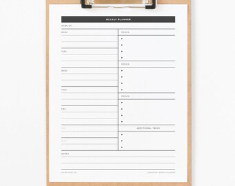 Grocery List Printable Modern Checklist by NotedPrintCo on Etsy