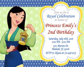 Mulan invitation | Etsy