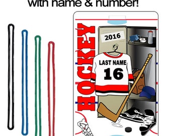 Hockey bag tag | Etsy