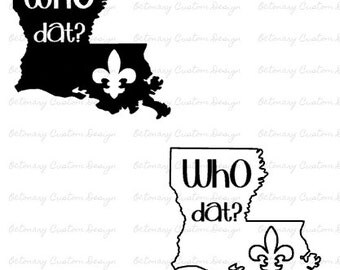 Who dat decal | Etsy