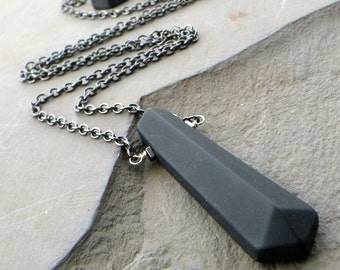 Black onyx necklace | Etsy