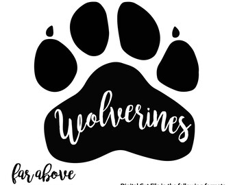 Wolves paw print | Etsy