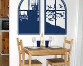 Items similar to Large Castle Window Decal-Choose any color and finish ...