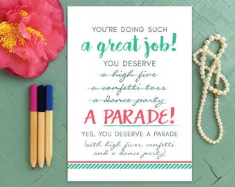 Great job card | Etsy