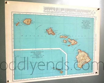 Vintage hawaii map | Etsy