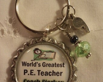World's Greatest Custodian/Janitor key chain with by chaleybrooke