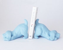 Unique dog bookends related items | Etsy