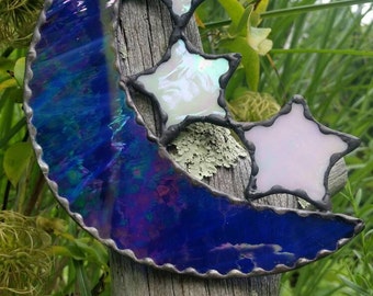 Stained glass moon | Etsy