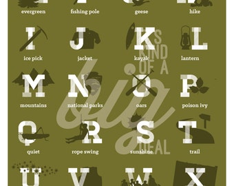 Forest alphabet | Etsy