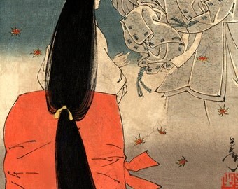 Young Man with Falcon by Eisho FINE ART PRINT Japanese by ArtPink