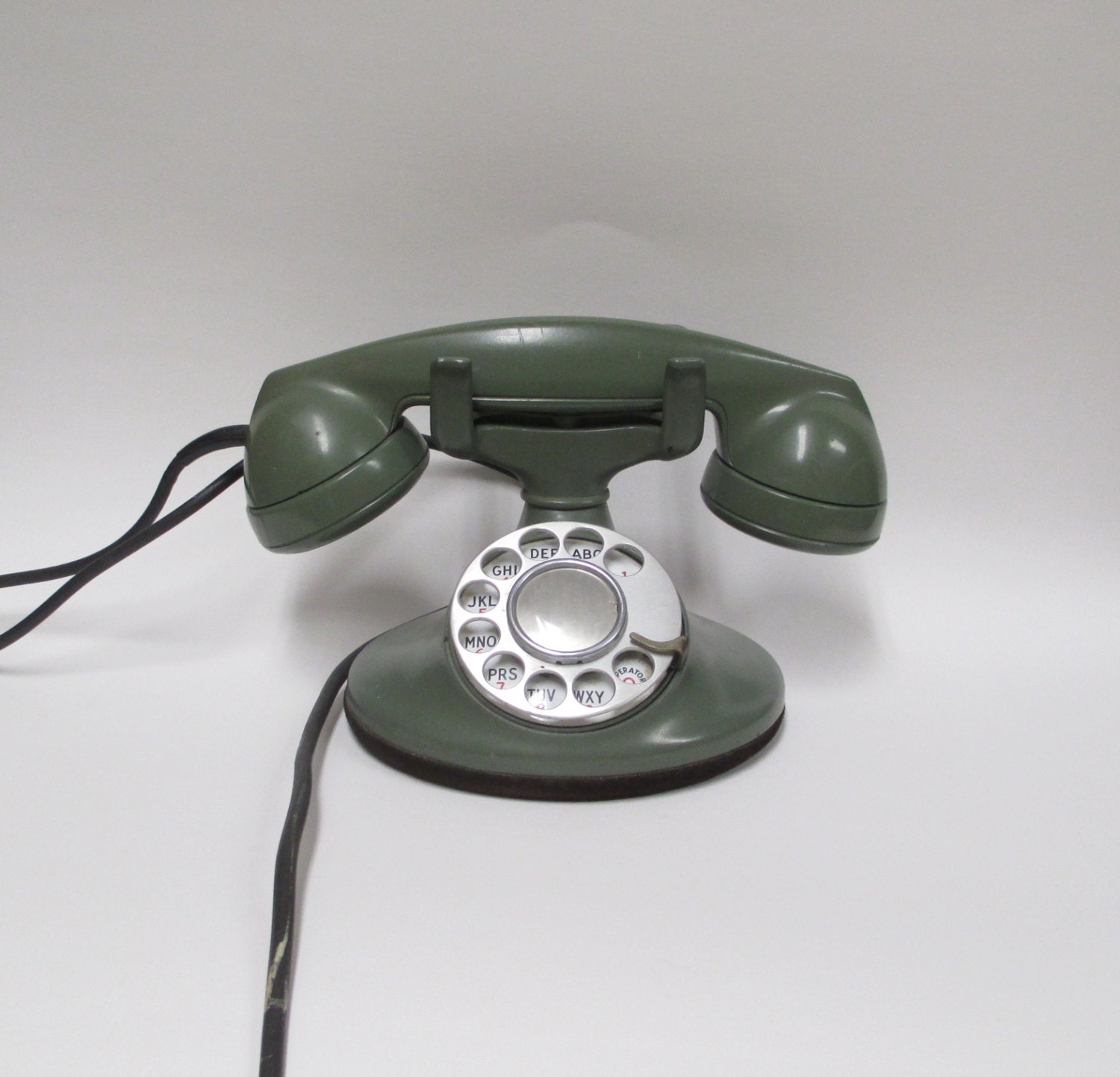 Vintage Bell Green Telephone 1937 Western Electric Model 202