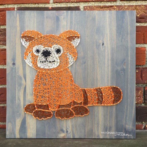 MADE TO ORDER String Art Red Panda Sign