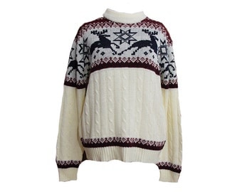 Reindeer sweater | Etsy