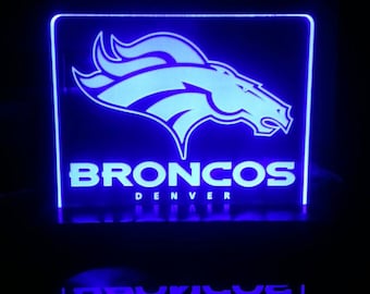 Denver broncos sign | Etsy
