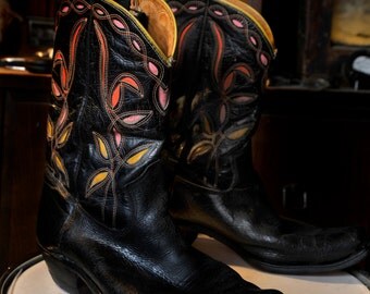 Inlay cowboy boots | Etsy