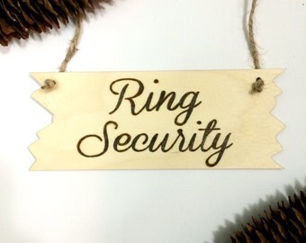 Ring security sign | Etsy