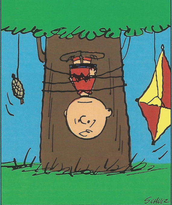 Charlie Brown In A Tree With His Kite by MagnetsbyAbby on Etsy