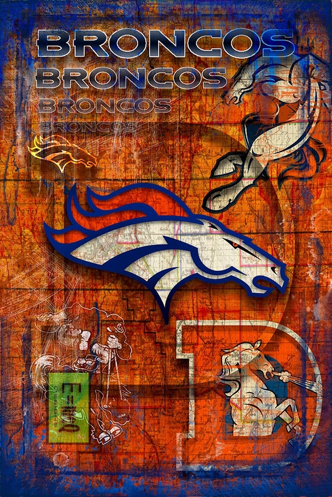 Denver Broncos Art Denver Broncos Poster Denver by McQDesign