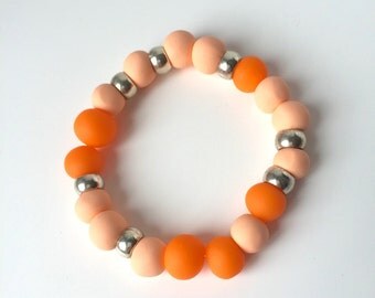 Polymer clay bangle | Etsy